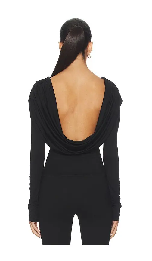 ALL THE WAYS X Emma Leger Evelyn Drape Back Top