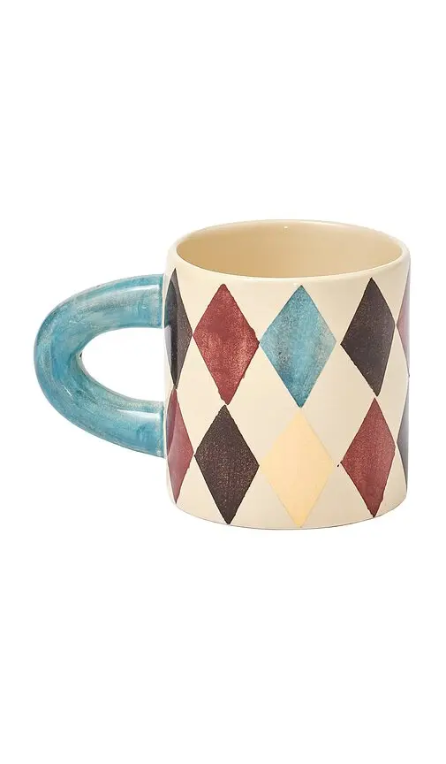 DAMSON MADDER Chubby Mug In Cream - Harlequin