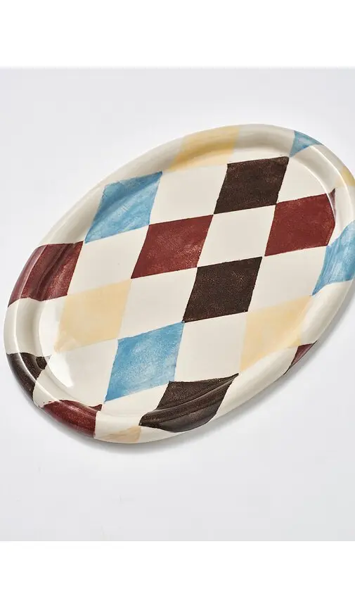 DAMSON MADDER Chubby Serving Platter In Cream
