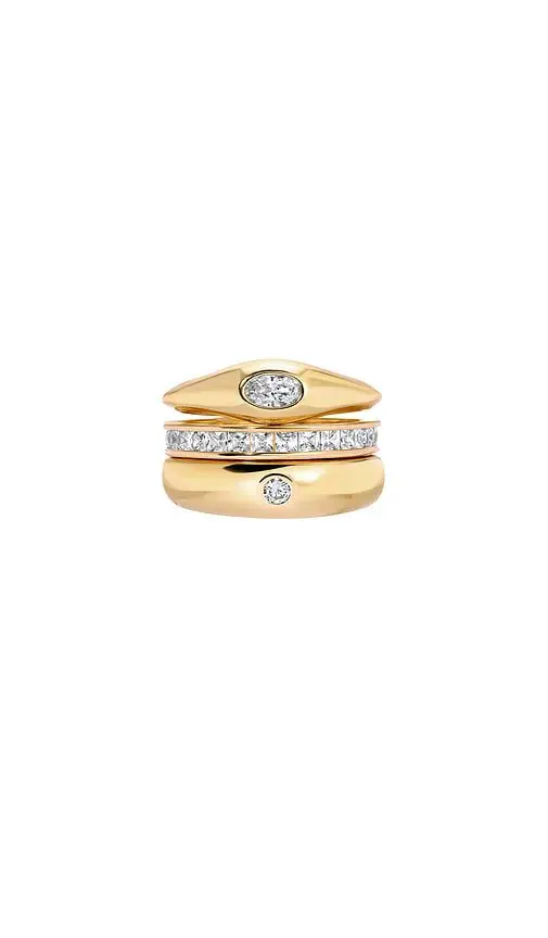 MEGA The Stormy Stack Rings - 14k Gold Plated