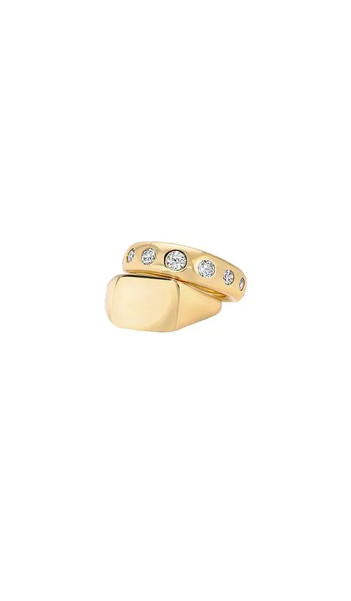 MEGA The Signet Pinky Stack - 14k Gold Plated