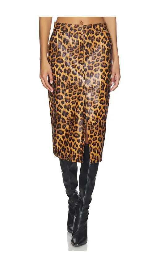 AEXAE Leather Maxi Skirt