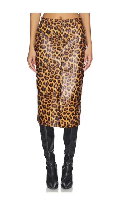 AEXAE Leather Maxi Skirt