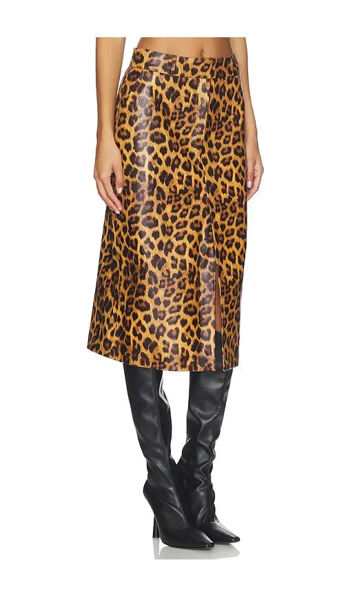 AEXAE Leather Maxi Skirt