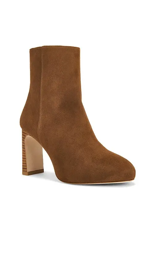 STUART WEITZMAN Babette Platform Zip Bootie - Toasted Almond