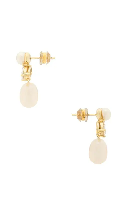 Shashi Cecilia Pearl Earrings - Silver