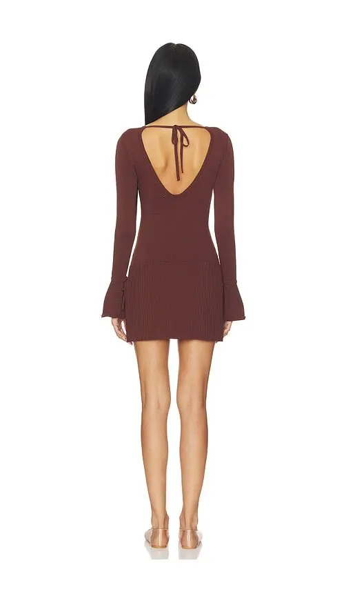 Buy MORE TO COME Misty Knit Pleated Dress - Brown At 34% Off | Editorialist