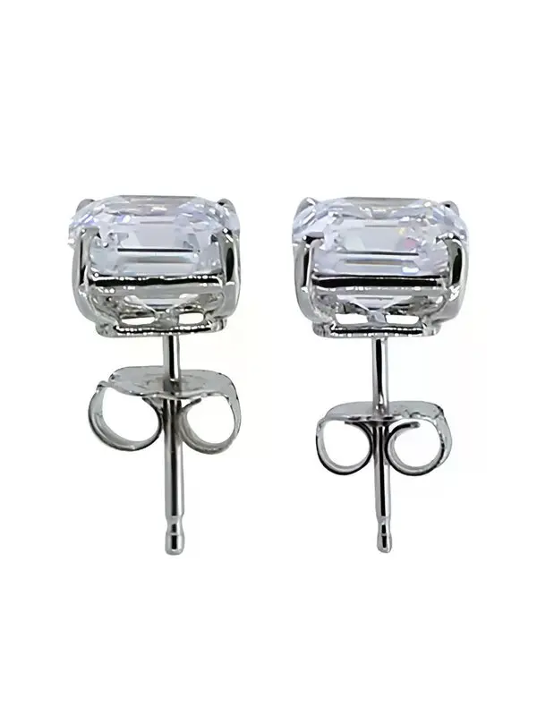 FANTASIA BY DESERIO Asscher Cut Stud Earrings