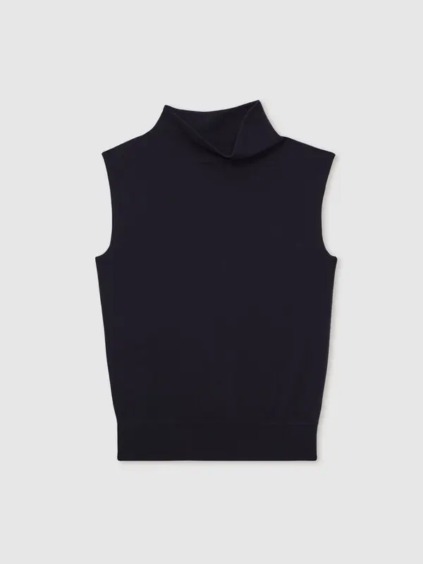 REISS Harper Wool Sleeveless Top