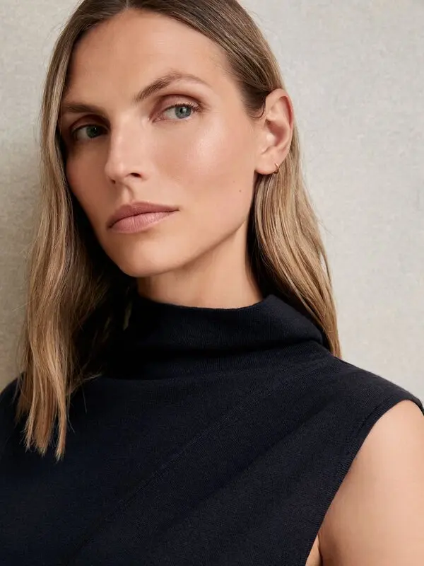 REISS Harper Wool Sleeveless Top