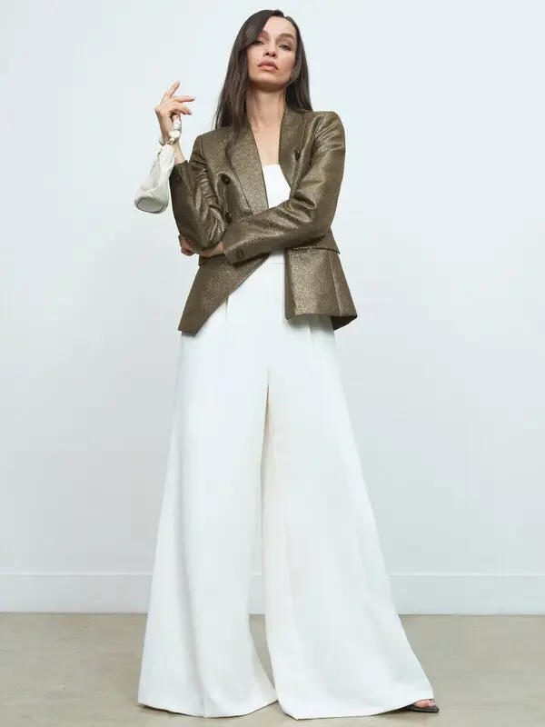 REISS Dion Wide-leg Cut-out Jumpsuit - Ivory