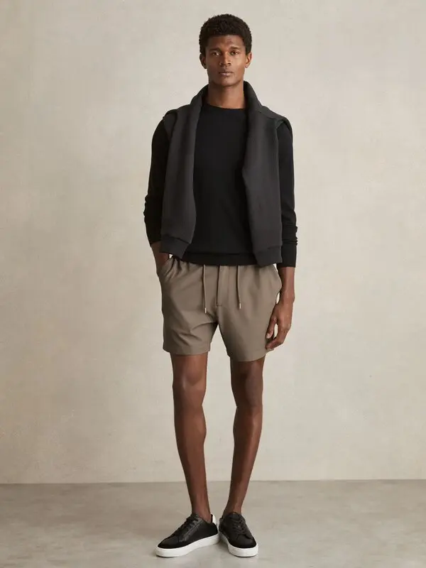 REISS Textured Drawstring Shorts