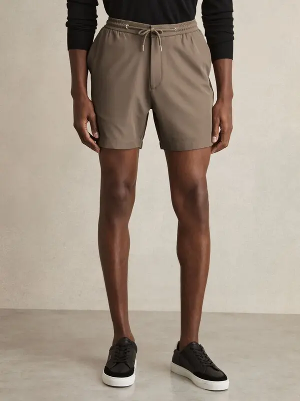 REISS Textured Drawstring Shorts