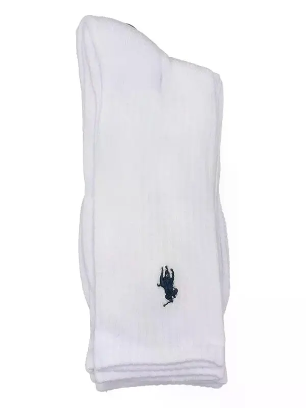 Polo Ralph Lauren Logo-embroidered Socks - White