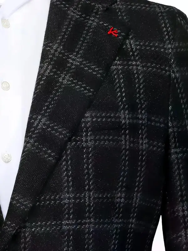 Isaia Checked-pattern Jacket