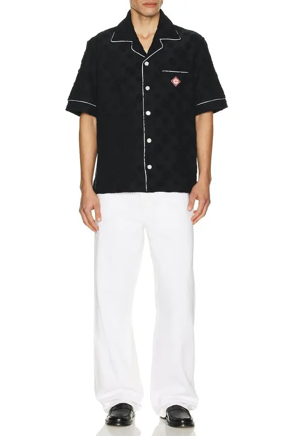 Casablanca Towelling Monogram Shirt - Black