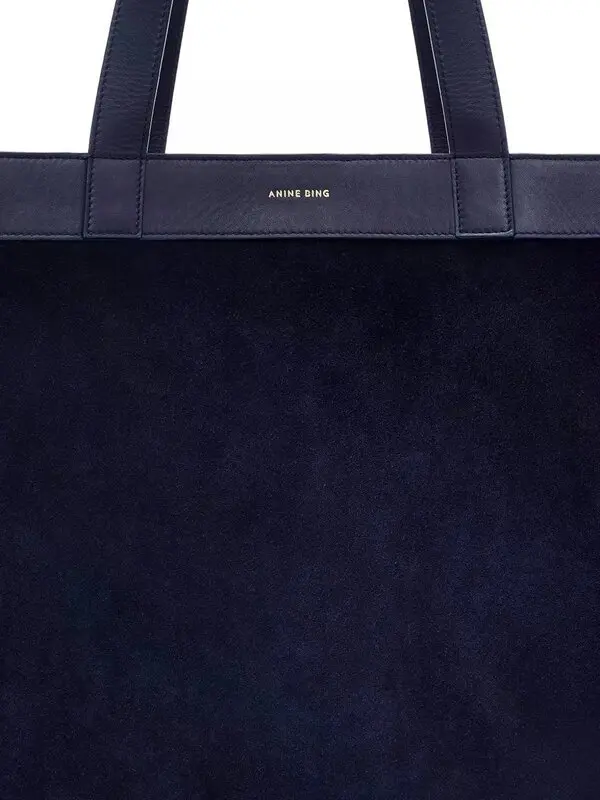 ANINE BING Medium Rio Suede Tote Bag - Blue