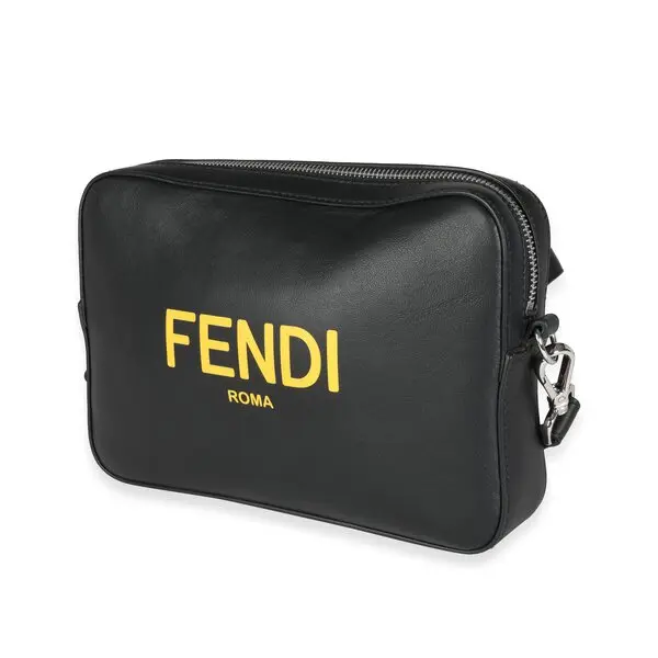 Fendi Calfskin & Sunflower Logo Camera Bag
