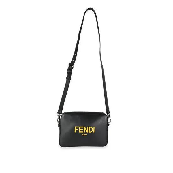 Fendi Calfskin & Sunflower Logo Camera Bag