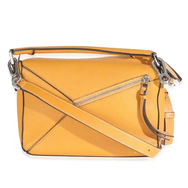 Loewe Grained Calfskin Puzzle Bag - Yellow