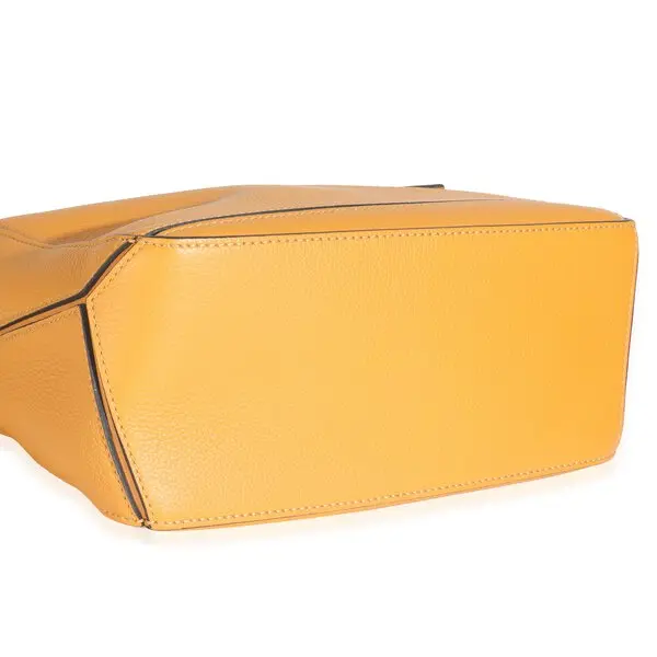 Loewe Grained Calfskin Puzzle Bag - Yellow