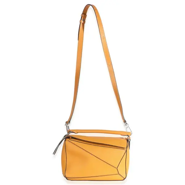 Loewe Grained Calfskin Puzzle Bag - Yellow