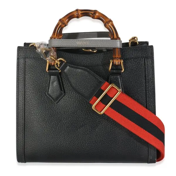 Gucci Diana Tote Dusty Grey Textured Dollar Calfskin With Web