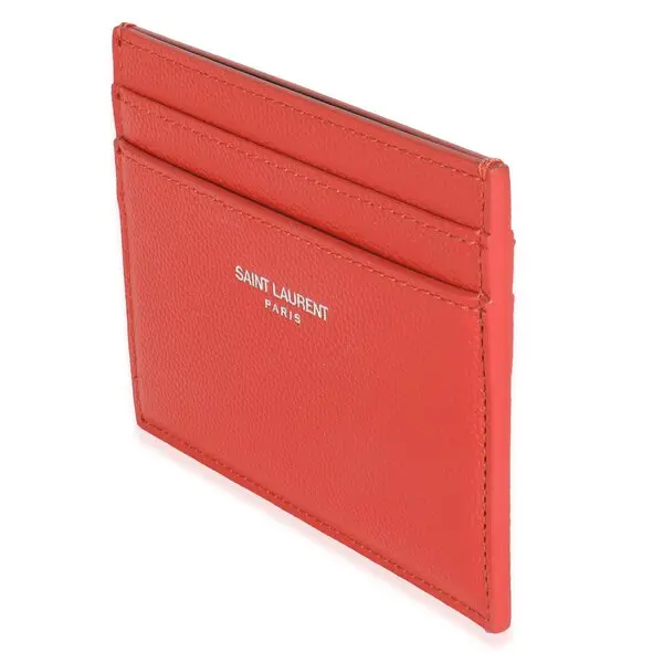 Saint Laurent Grain De Poudre Credit Card Case