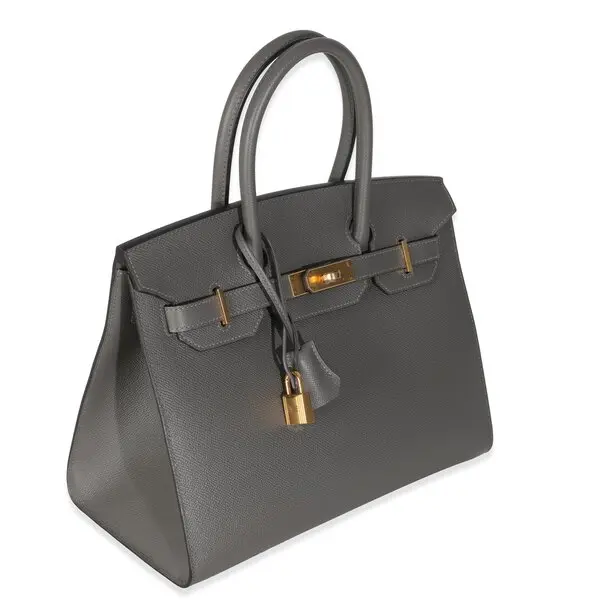 Hermès Gris Meyer Epsom Sellier Birkin 30 Ghw