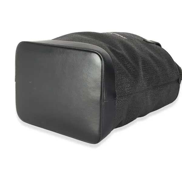 Saint Laurent Linen Canvas Teddy Shopping Bag