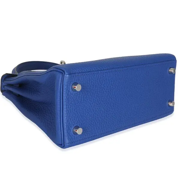 Hermès Bleu Royal Togo Kelly Retourne 25 Phw - Blue