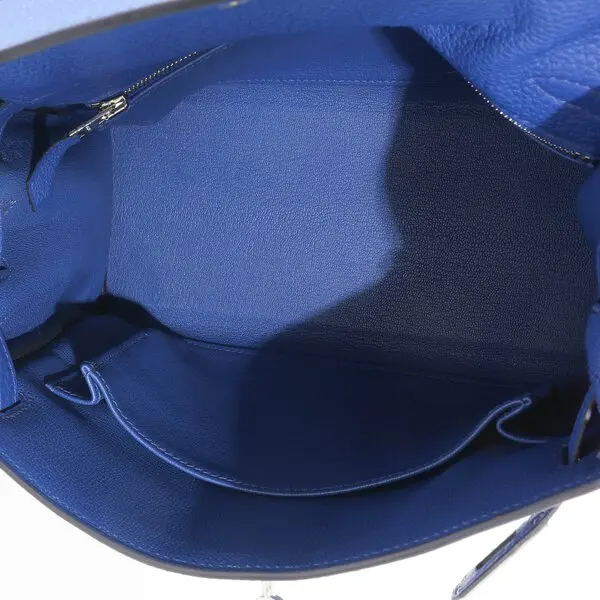 Hermès Bleu Royal Togo Kelly Retourne 25 Phw - Blue