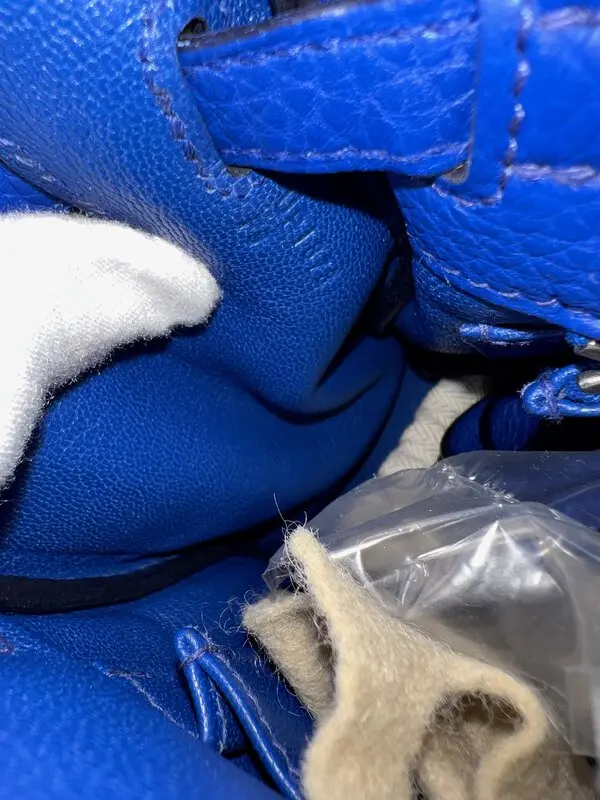 Hermès Bleu Royal Togo Kelly Retourne 25 Phw - Blue