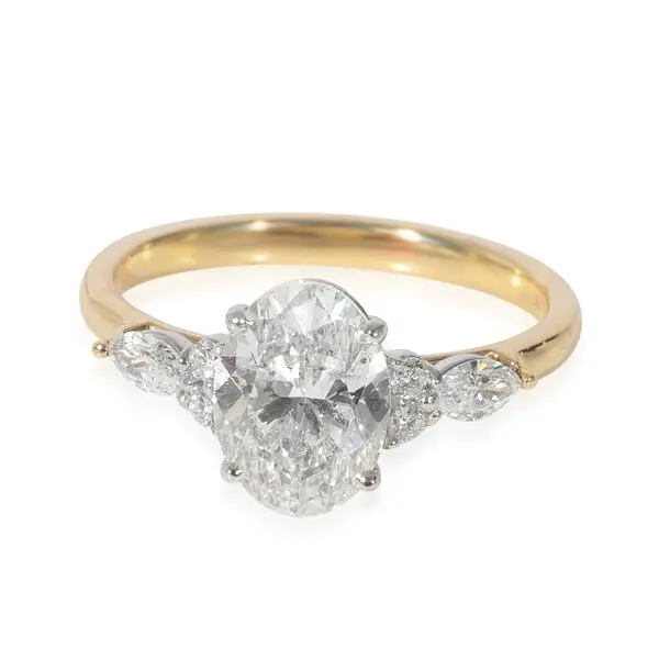 MYGEMMA Oval 1.70 Diamond Engagement Ring In 18k Gold And Platinum - Yellow_gold/platinum