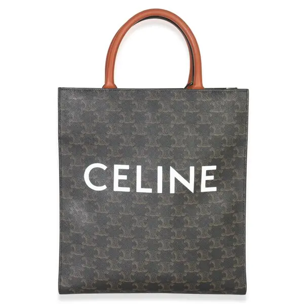 Celine Triomphe Canvas Vertical Cabas - Brown