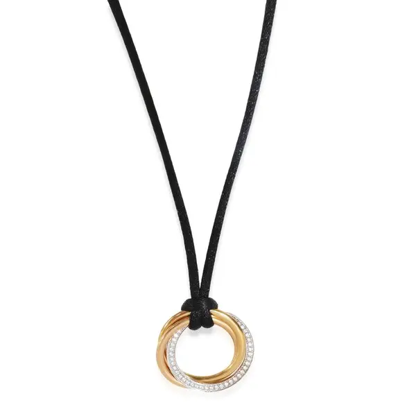 Cartier 3-tone Gold & Diamond Trinity Necklace - 3_tone_gold