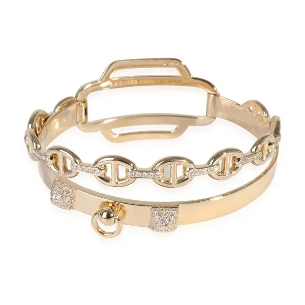 Hermès Double Tour Collier De Chien Diamond Bracelet - Yellow_gold