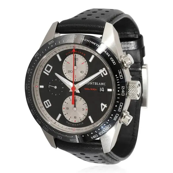 Montblanc Timewalker 119941 7503 Watch In Stainless Steel And Ceramic - Stainless_steel/ceramic