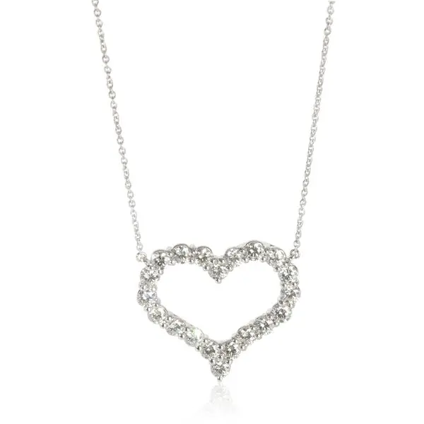Tiffany & Co. And Diamond Heart Pendant - Platinum