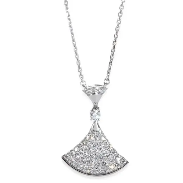 BVLGARI White Gold Diamond Divas' Dream Pendant - White_gold