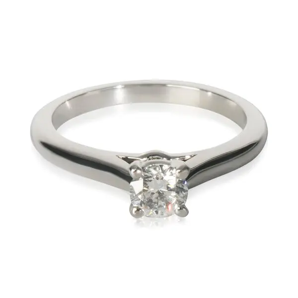 CARTIER 0.33 Ct Round Brilliant Diamond 1895 Engagement Ring - Platinum