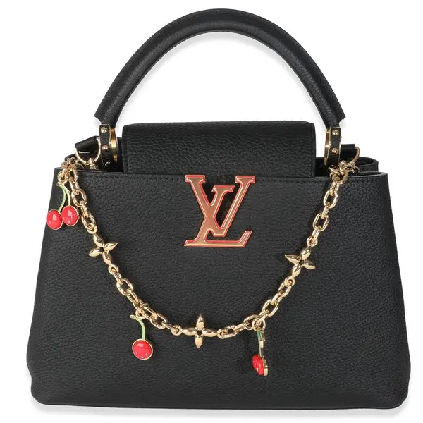 LOUIS VUITTON Capucines Mm Taurillon - Black