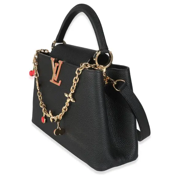LOUIS VUITTON Capucines Mm Taurillon - Black