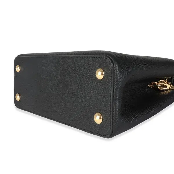 LOUIS VUITTON Capucines Mm Taurillon - Black