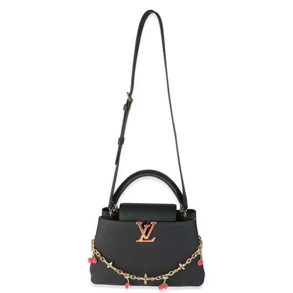 LOUIS VUITTON Capucines Mm Taurillon - Black