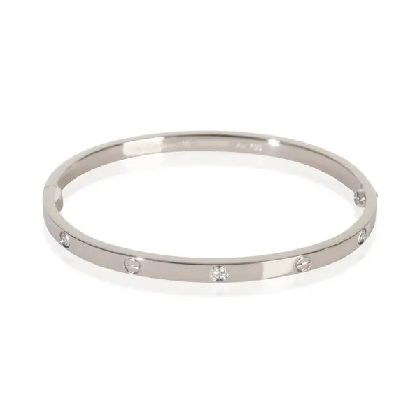 CARTIER 18k White Gold Diamond Love Bracelet - White_gold