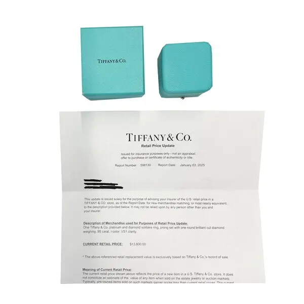 Tiffany & Co. 0.95 Ct Round Brilliant Diamond Engagement Ring