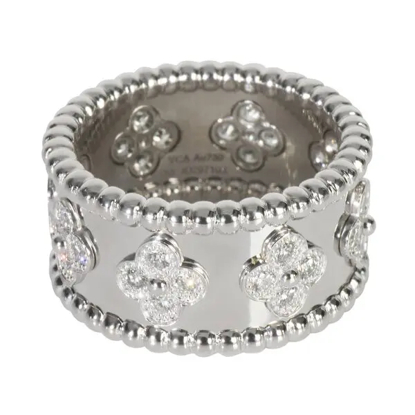 Van Cleef & Arpels Perlée Clovers Diamond Ring - White_gold