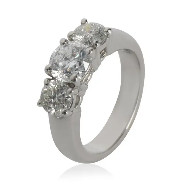 MYGEMMA 1 Ct Round Brilliant Diamond Engagement Ring