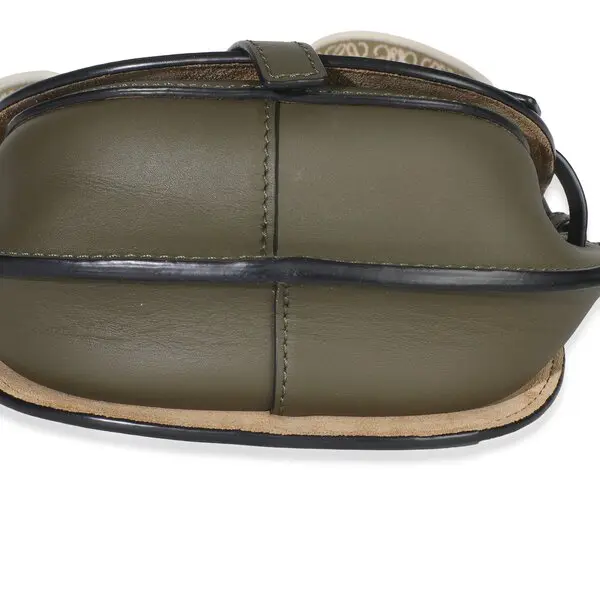 Loewe Khaki Calfskin Gate Dual Bag
